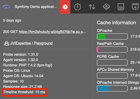 The Timeline Threshold | Blackfire.io Le Blog | Fire up your PHP Apps Performance